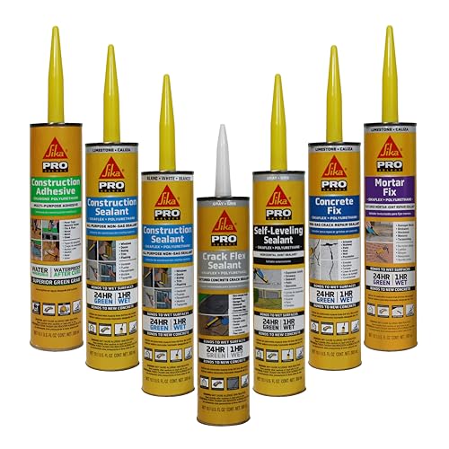 Sikaflex Crack Flex Sealant, Gray, High performance, textured polyurethane sealant, self-leveling, sealant for sealing horizontal cracks, 10,1 fl. Oz