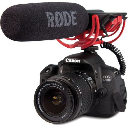 Rode Videomic Shotgun Microphone with Rycote Lyre Mount and Fuzzy Windjammer Kit