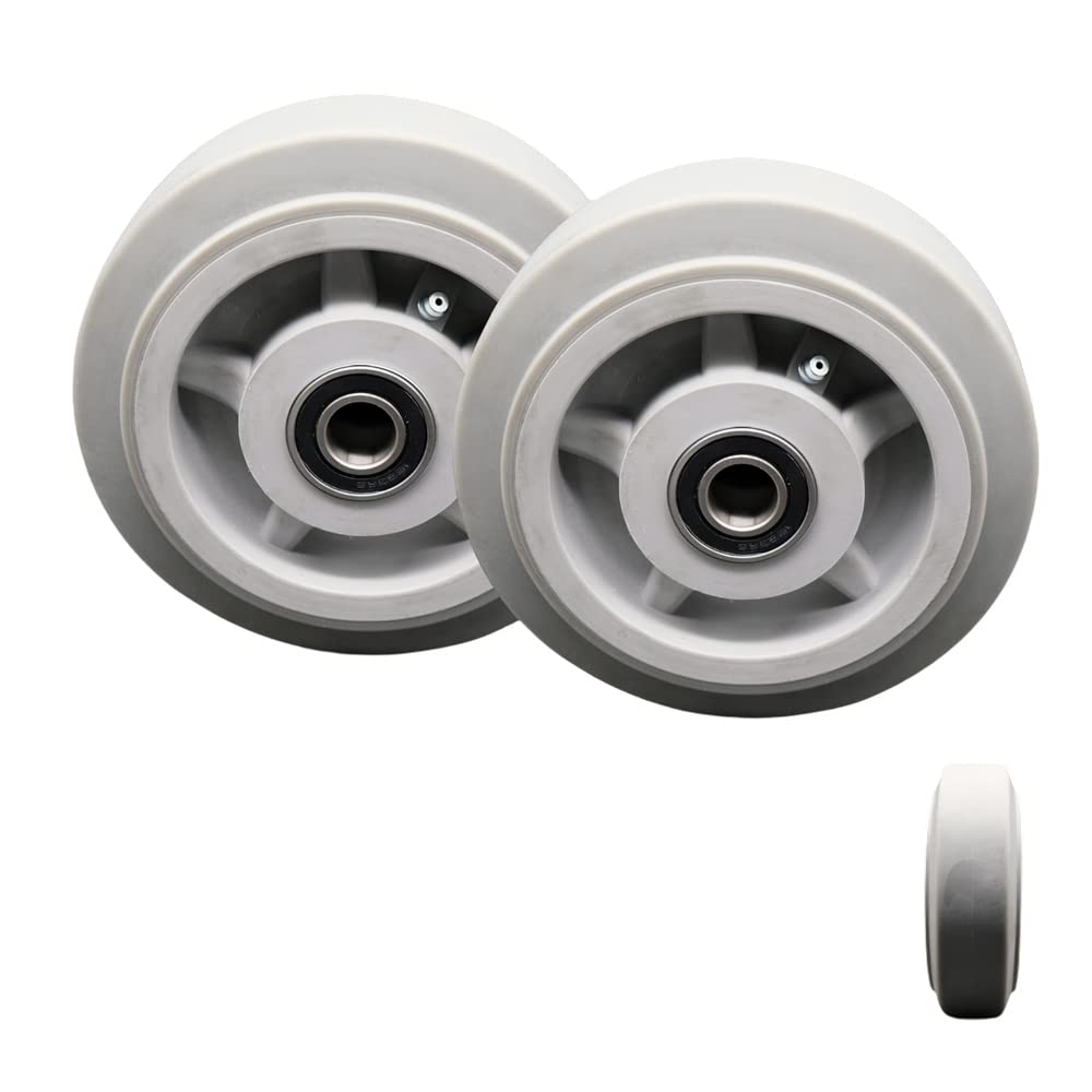 Service Caster - 6 x 2 In Replacement Wheels Only for Haul Master Appliance Dolly Hand Truck 9913304-Thermoplastic Rubber Flat Tread Wheels with 5/8 In Ball Bearings-500 lbs. Capacity per Wheel-Set 2