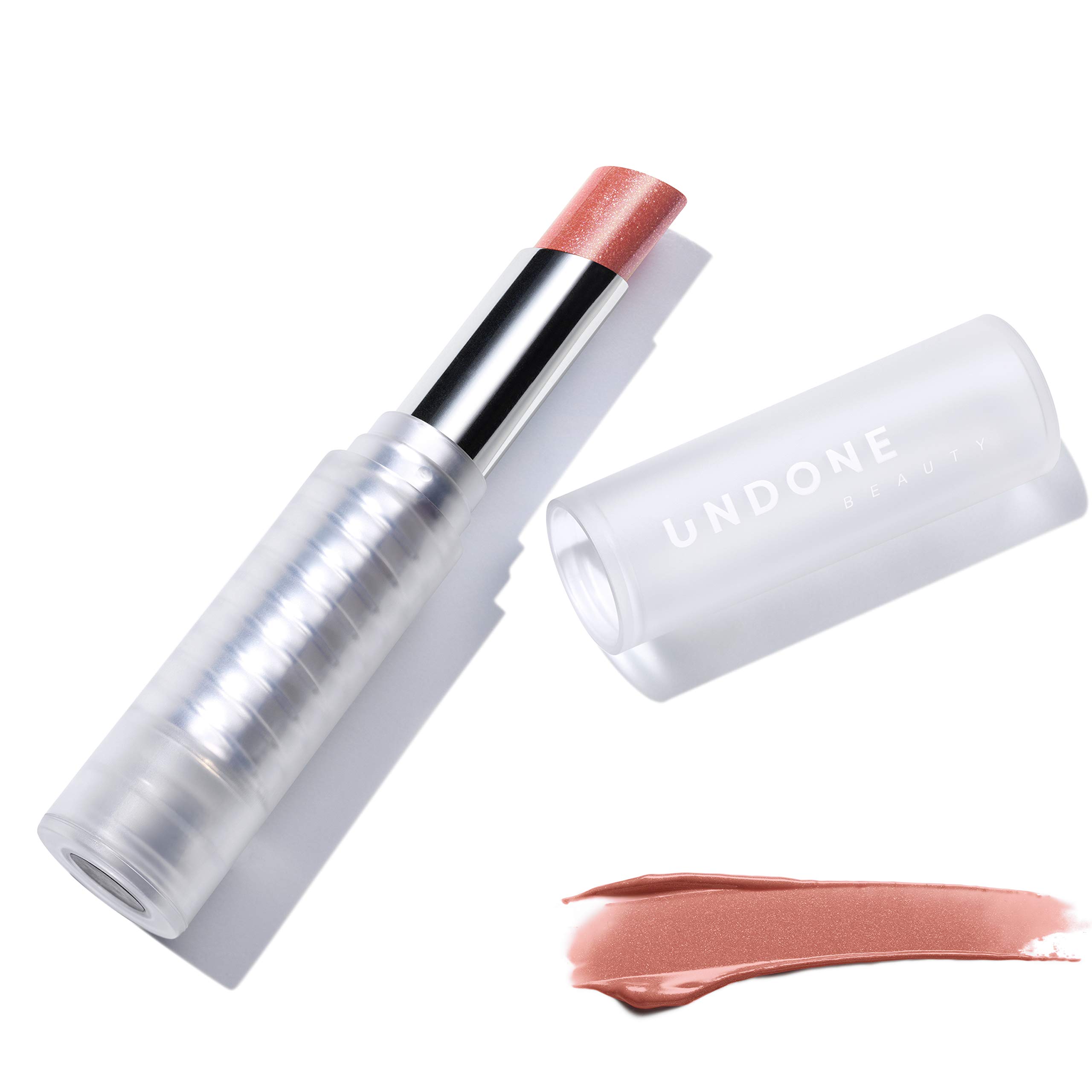 UNDONE BEAUTY Light on Lip Reflecting, Amplifying Lipstick with Sheer, Buildable, Hydrating Color and Aloe, Coconut & Volume Enhancing Pigment - Vegan and Paraben & Cruelty Free - Honey Rose