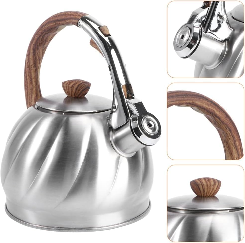 Teapot for Stovetop Stainless Steel Whistle Teapot Kettle Whistling Tea Kettle For Gas Stove Tea Kettle Stovetop