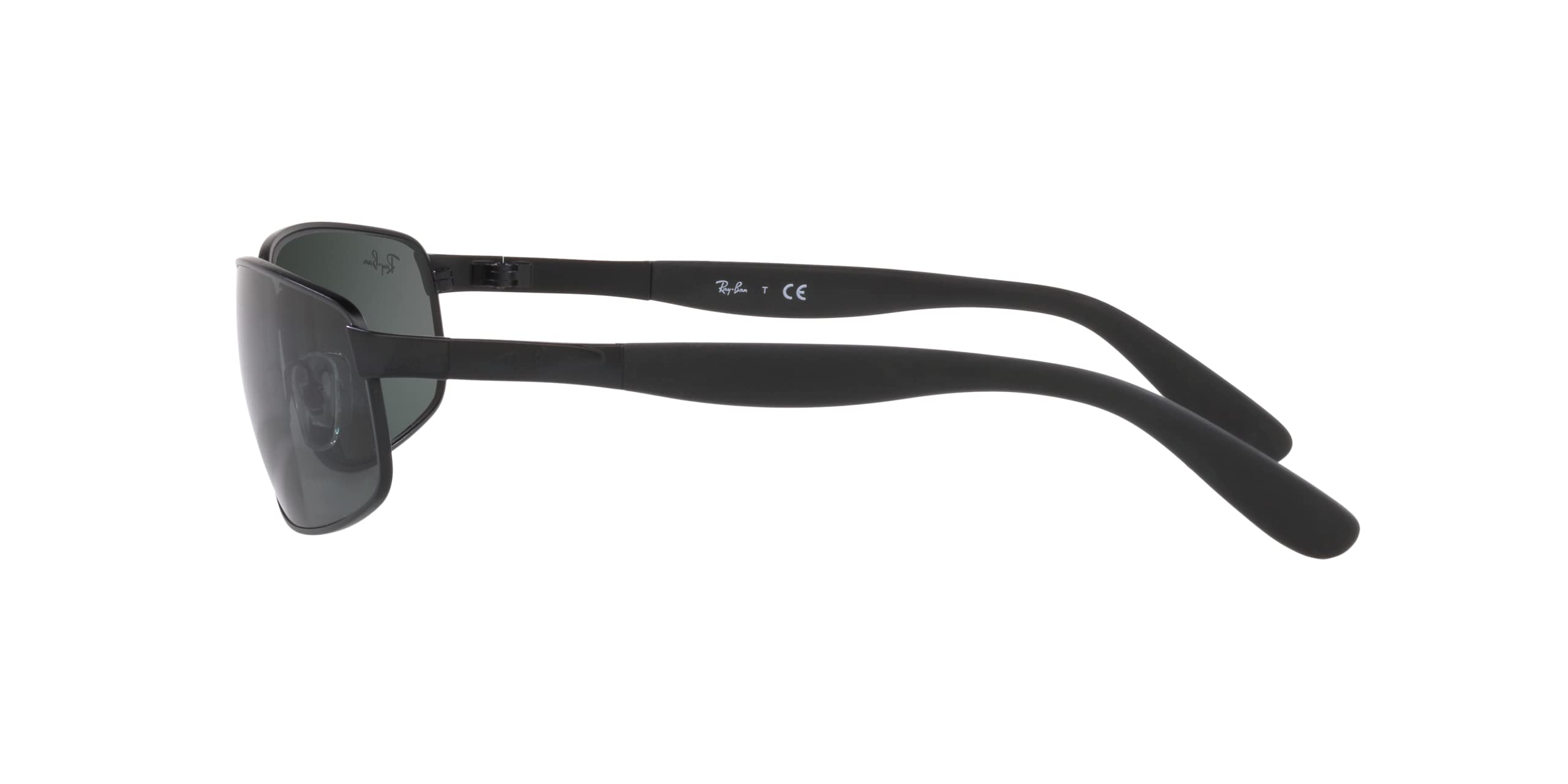Ray-Ban Man Sunglasses Black Frame, Crystal Green Lenses, 61MM