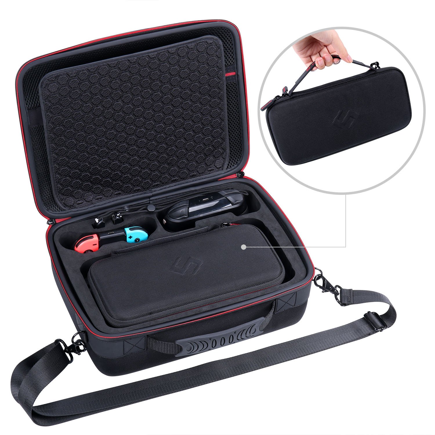Smatree Hard Carrying Case Compatible for Nintendo Switch-Fit for Extra Switch Pro Controller