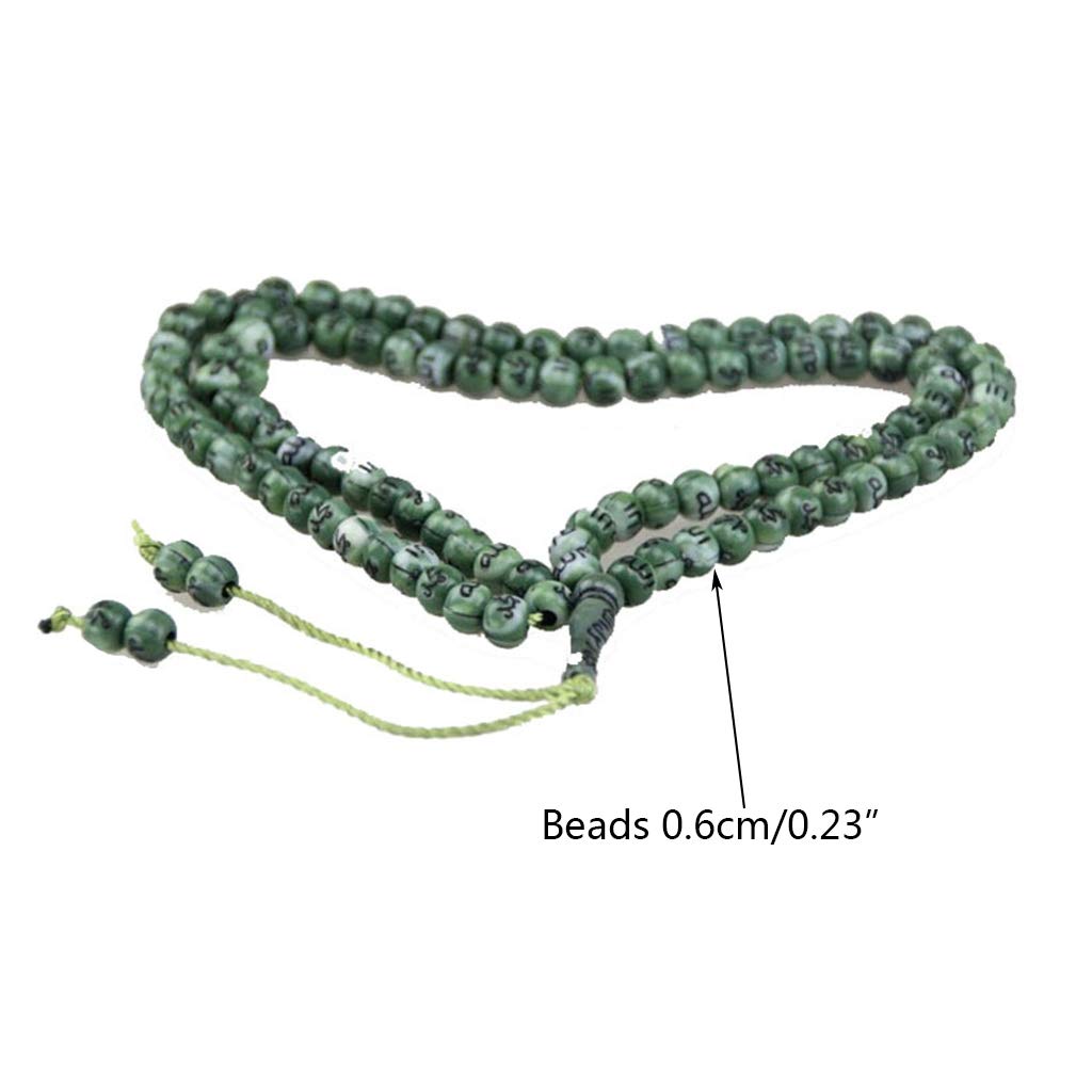 VAYNEkaisa Round Shape Prayer Beads Muslim Islamic Tasbih Allah Beaded Adults Bracelet White
