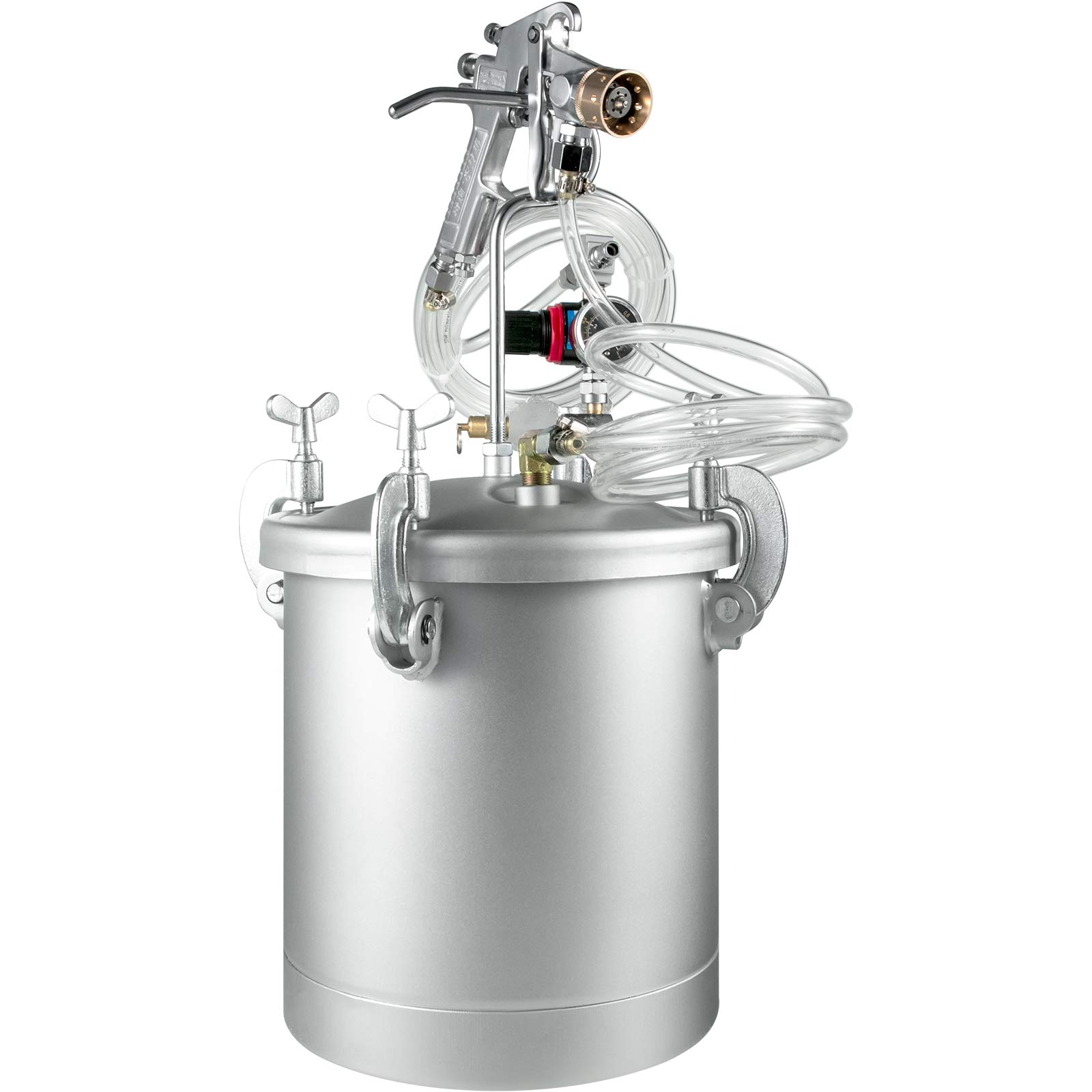 VEVOR Paint Tank 10L Pressure Pot Paint Sprayer 2.5 Gallon Pressure Spray Gun Regulator (10L 1.5mm)