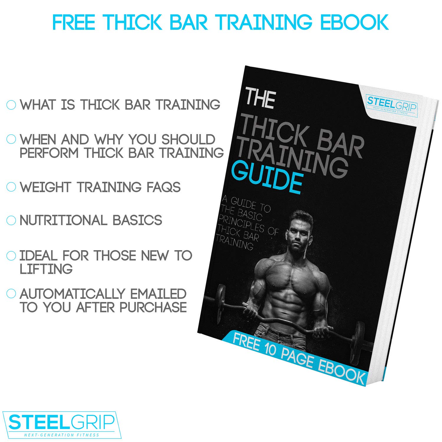 Steelgrip Thick Bar Grips for Dumbbell and Barbell, Thick Silicone Arm Blasters Strength Training - Perfect for Bodybuilding, Weightlifting