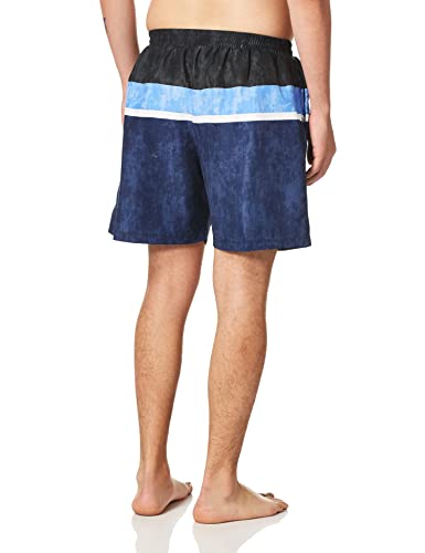 TYR Horizon Atlantic Swim Short, Black White Blue, Medium