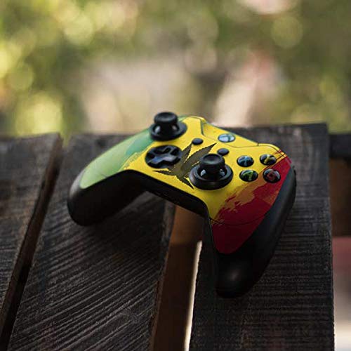 Skinit Decal Gaming Skin Compatible with Xbox One Elite Controller - Originally Designed Marijuana Rasta Distressed Design