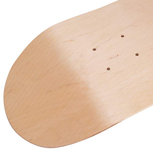 Tbest Skateboard Deck, Blank Double-Warped Skateboard Deck Concave Board Accessory for Skate Scooter Electric Car Scooter Supplies