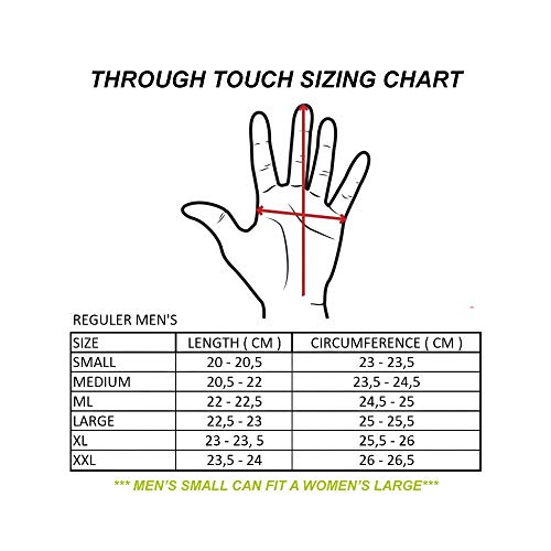 Through Touch Golf Glove (Black/Green, Large, Right)