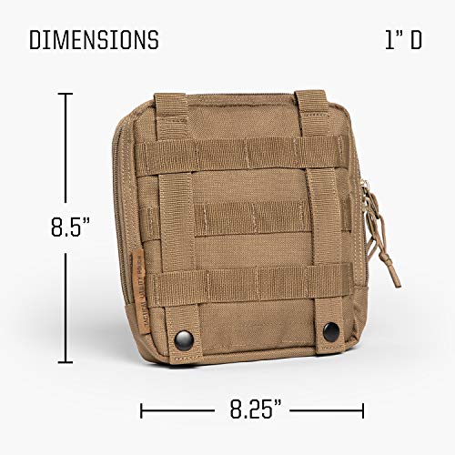 TBG - Utility Pouch for Tactical Diaper Bag 8.5in x 8.25in - MOLLE EDC Pocket (Black)