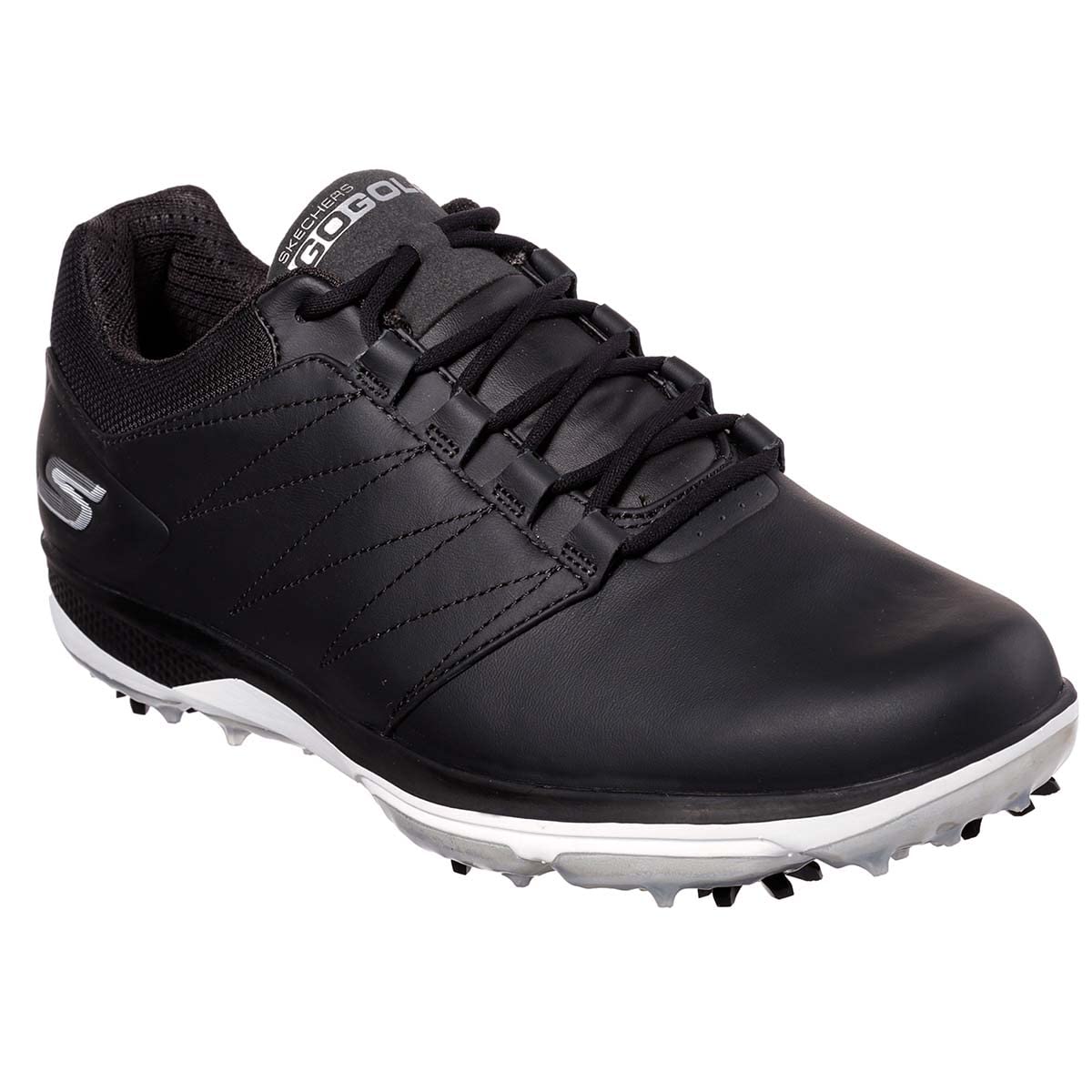 Skechers Men's GO Pro 4 Waterproof Golf Shoe, White/Black, 14 M US