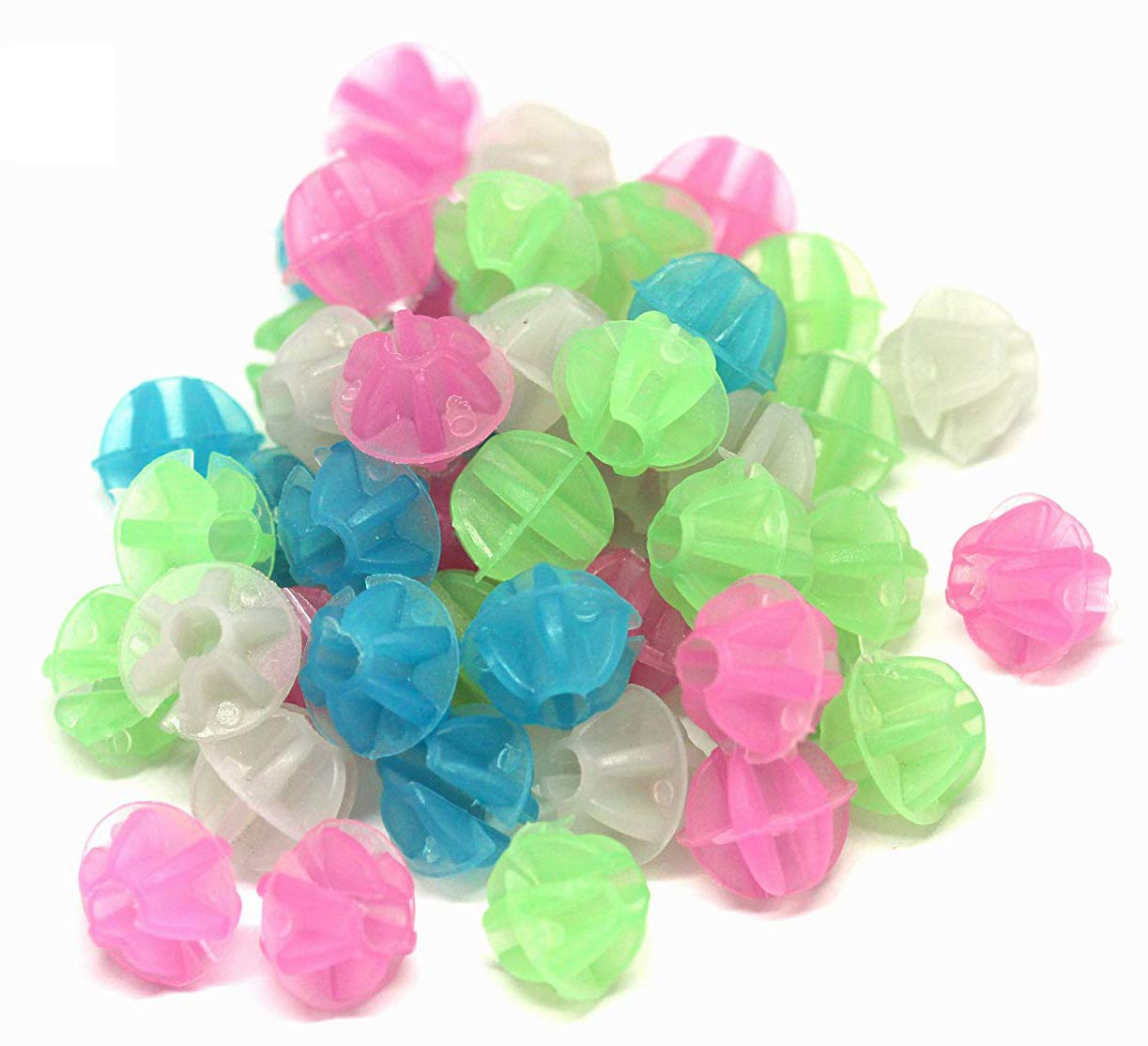 WENTS Children's Bicycle Accessories Bicycle Wheel Spoke Grain Luminous Plastic Clip - Spoke Clicker - Glow in The Dark - Pack of 72