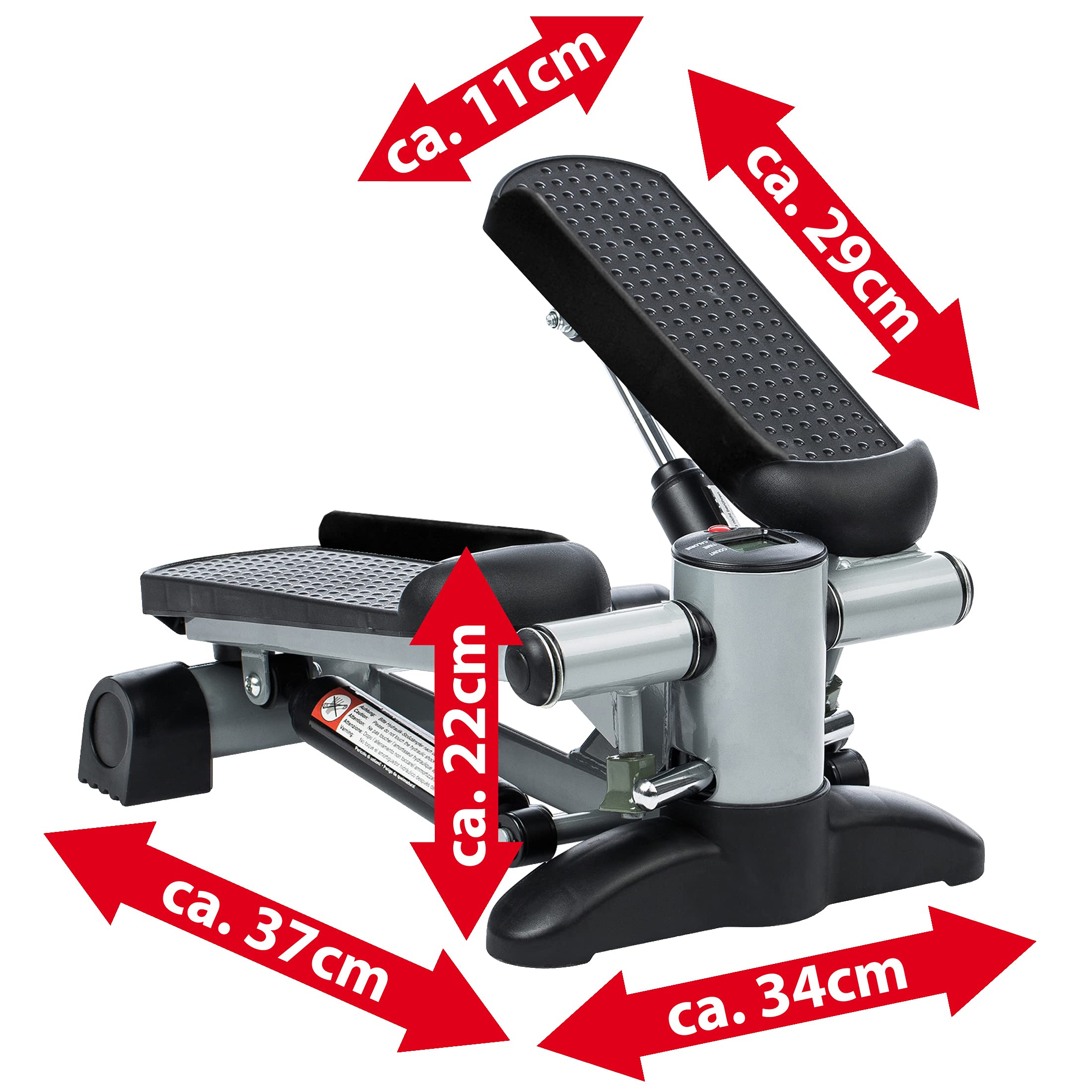 Ultrasport Swing Stepper, Home Trainer Stepper with Training Computer, up-Down Stepper for Beginners and Advanced Users, Small and Compact Stepper, Swing Stepper for Leg and Butt Training