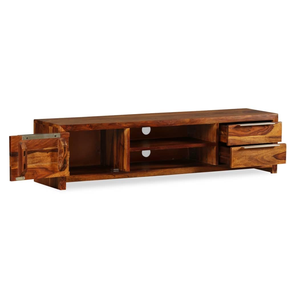 THYUOVAI TV Cabinet,Sideboard Lowboard Media Console Cabinet HiFi Cabinet Tv Table Suitable for Living Room,Bedroom,Closet,Hallway,Foyer,Office Solid Sheesham Wood 47.2"x11.8"x11.8"