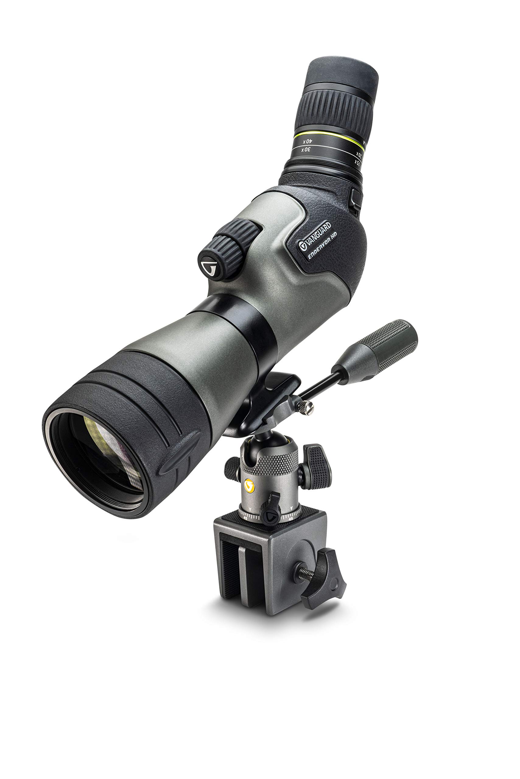 VANGUARD VEO2BH-50WM Metal Window Mount with Ball Head with Removeable Pan Handle and Arca Compatible Quick Release Plate,Dark Grey