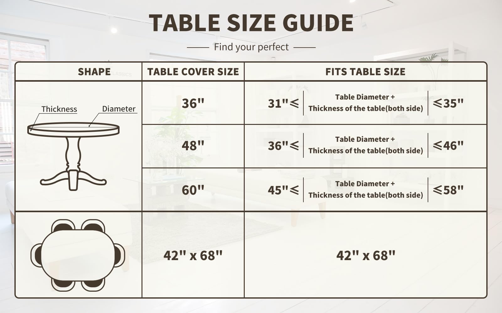 UMINEUX Round Fitted Vinyl Tablecloth with Elastic Edged & Flannel Backing, Waterproof Wipeable Round Table Cover for Indoor Outdoor Patio Use - Fits Tables up to 40" - 44" Diameter(WhiteMarble)