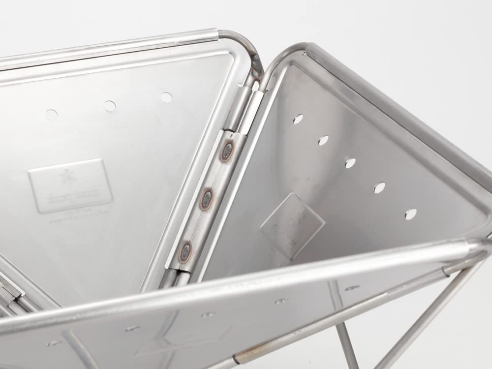 Snow Peak Pack & Carry (M) Fireplace - Made of Durable Stainless Steel - 13.75 x 13.75 x 9.75 in