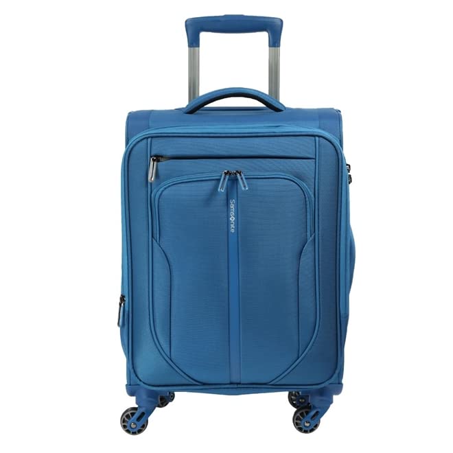 Samsonite Patrono Spinner Unisex Small Blue Polyester Luggage Bag TSA Approved 108104-1090