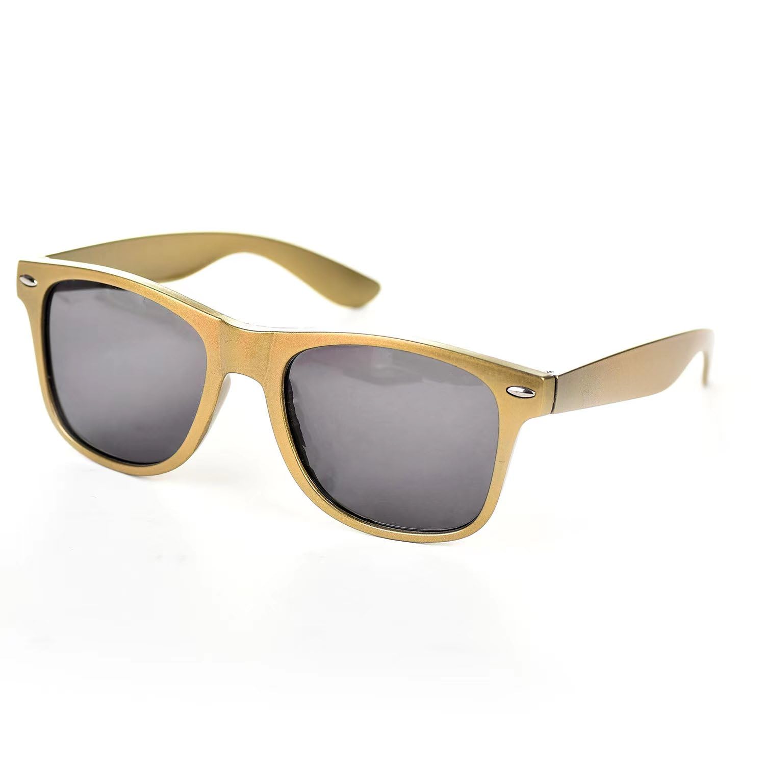JYZOBJHB 12 Pcs Wholesale Neon Color Party Sunglasses 80’s Retro Sunglass Bulk For Kids Adults 100% UV Protection (12 gold)