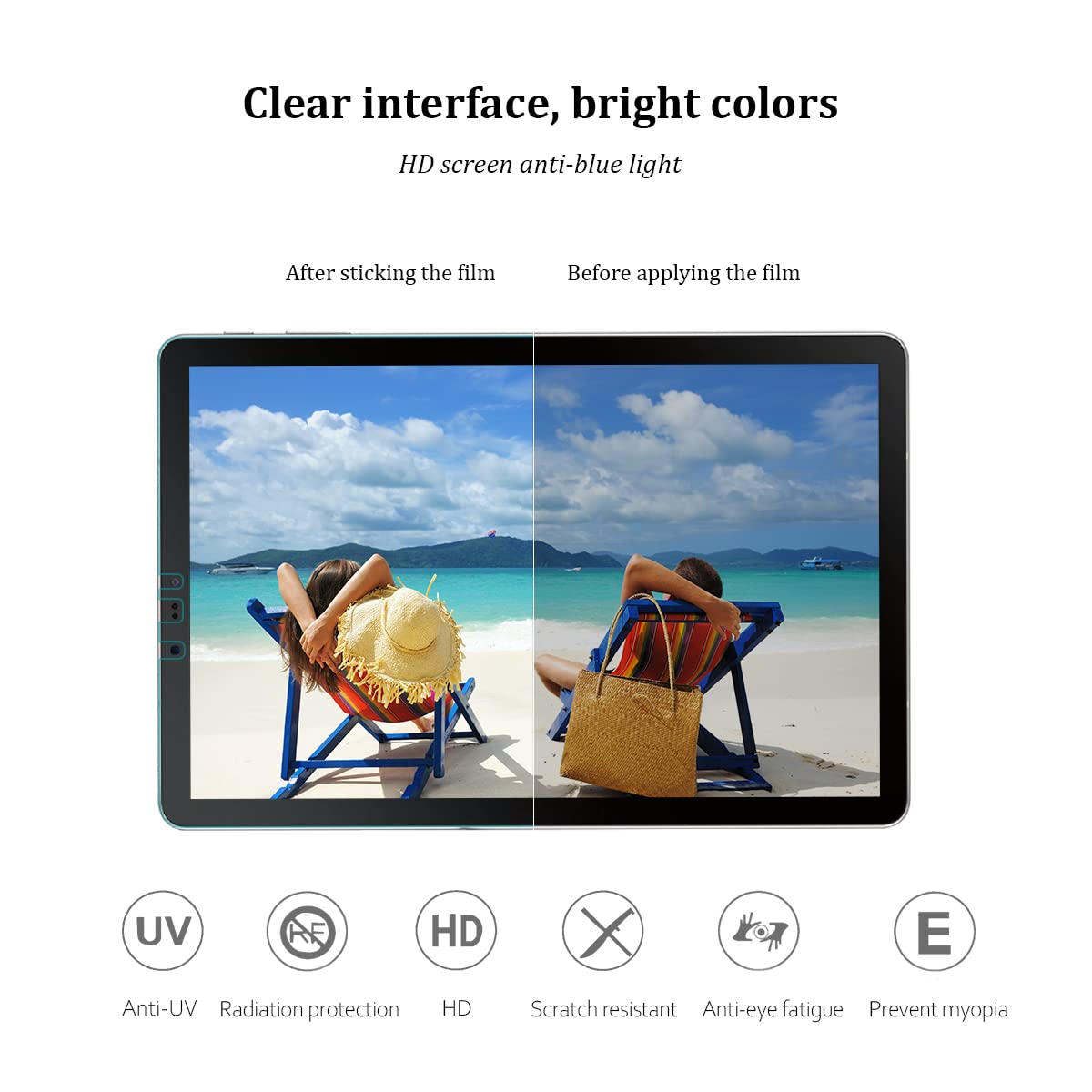 XinWoTuo [2pcs S4 (10.5 Inches) Screen Protector Design, Anti-Blue Light and Anti-Glare Screen Protector