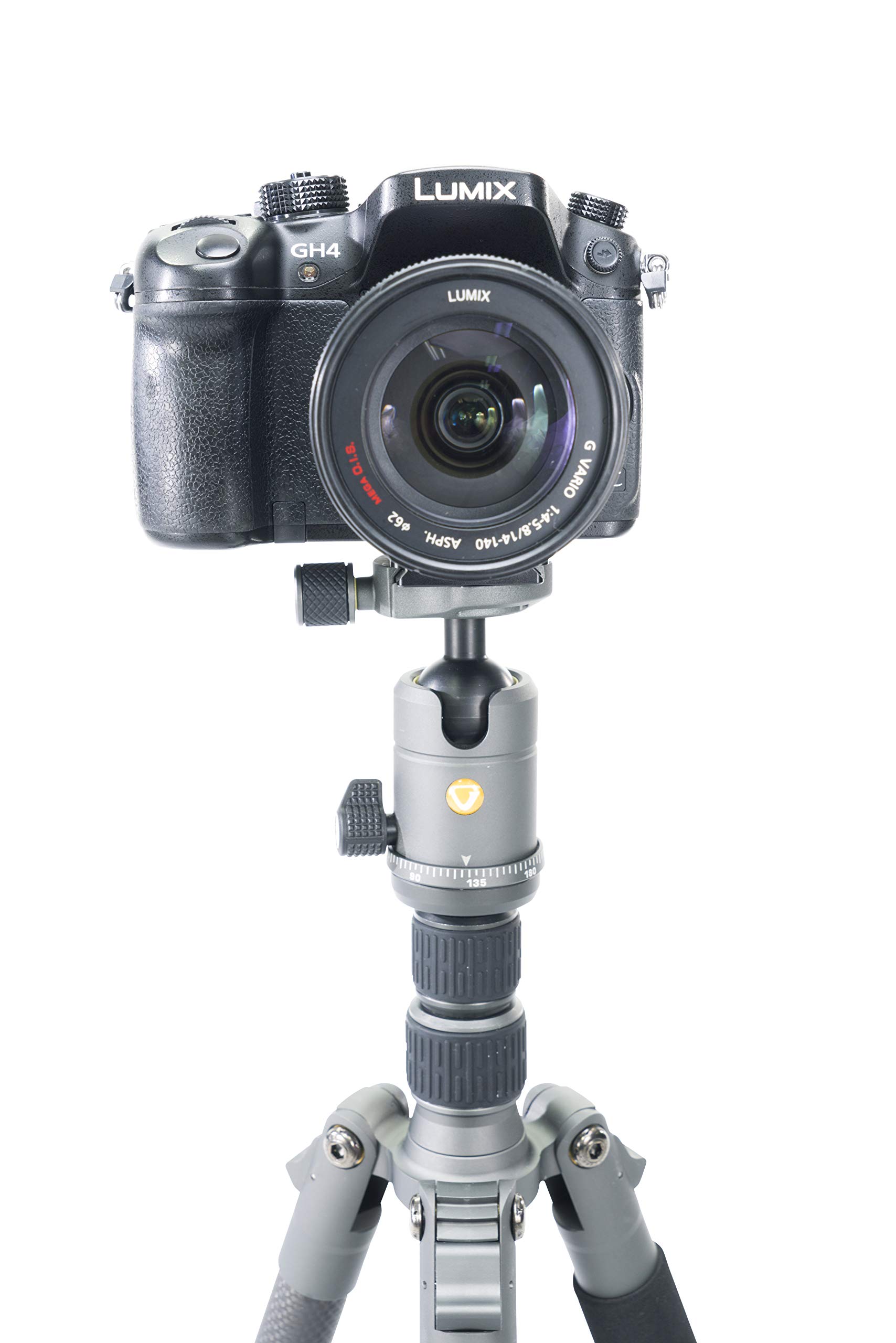 Vanguard VEO2GO235CB Carbon Fiber Travel Tripod with Ball Head for Sony, Nikon, Canon, Fujifilm Mirrorless, Compact System Camera (CSC), DSLR Grey
