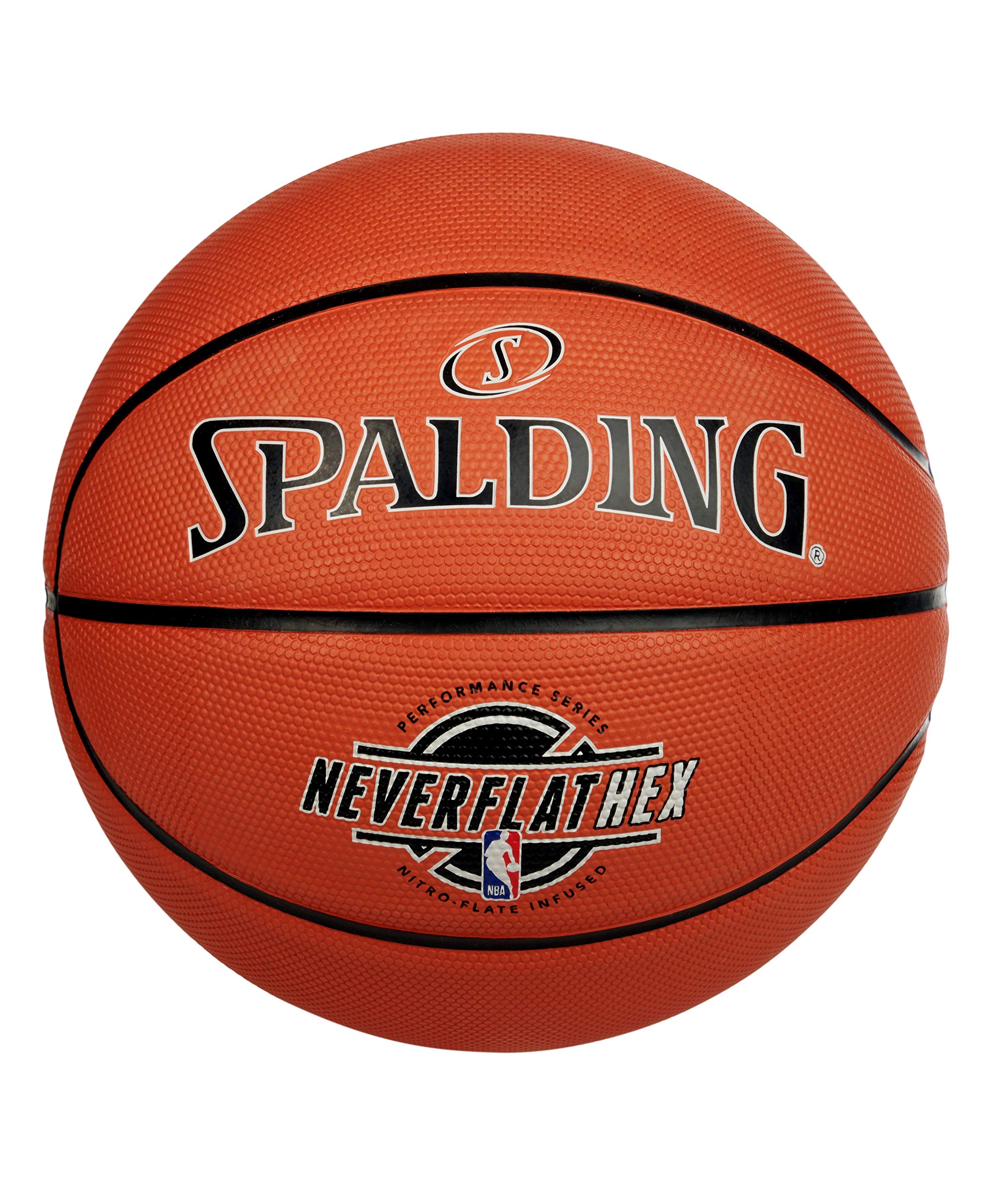 Spalding NBA SGT NeverFlat Hexagrip Indoor-Outdoor Basketball 29.5"