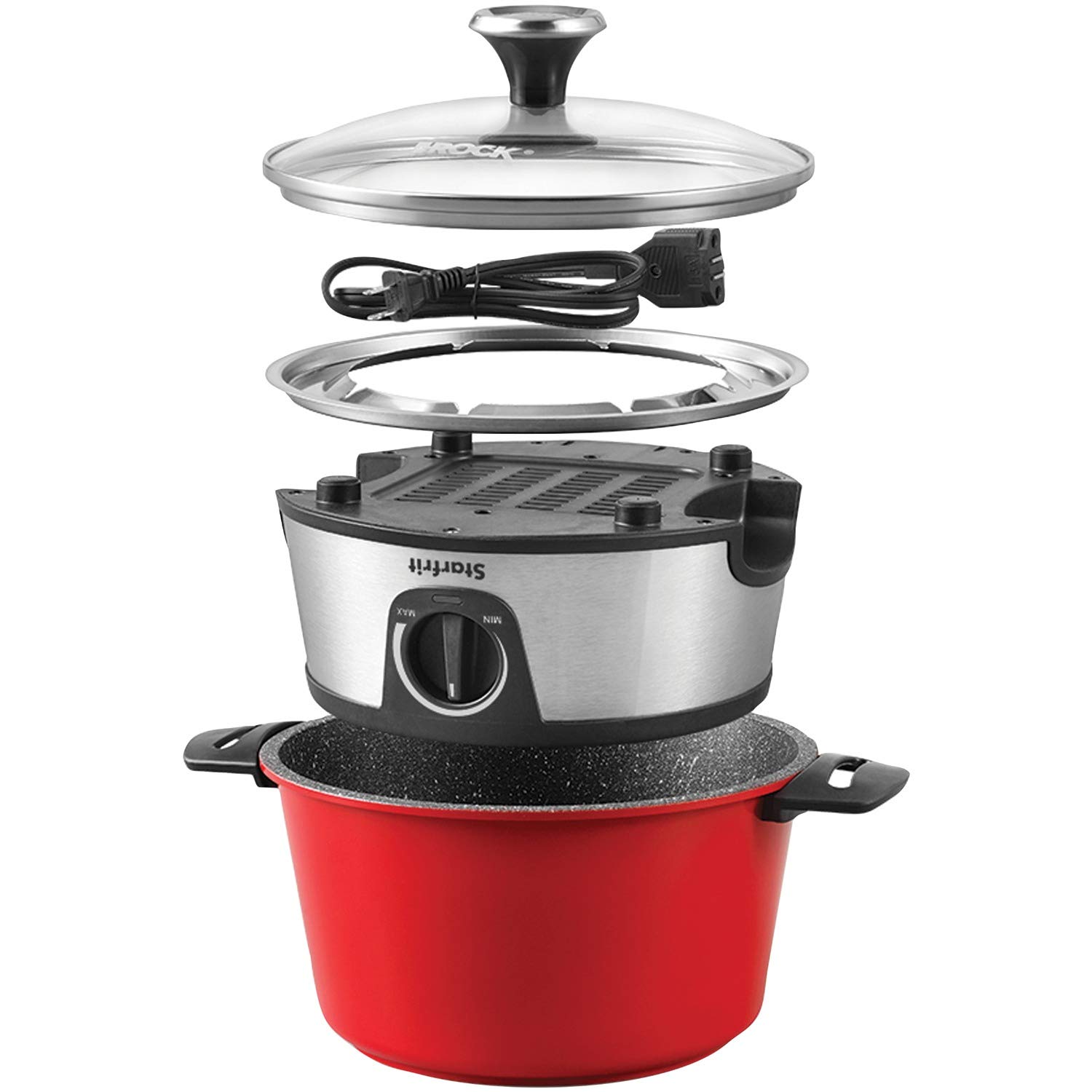 Starfrit 024704-002-0000 The Rock Electric Fondue, 1,500 Watts, Black