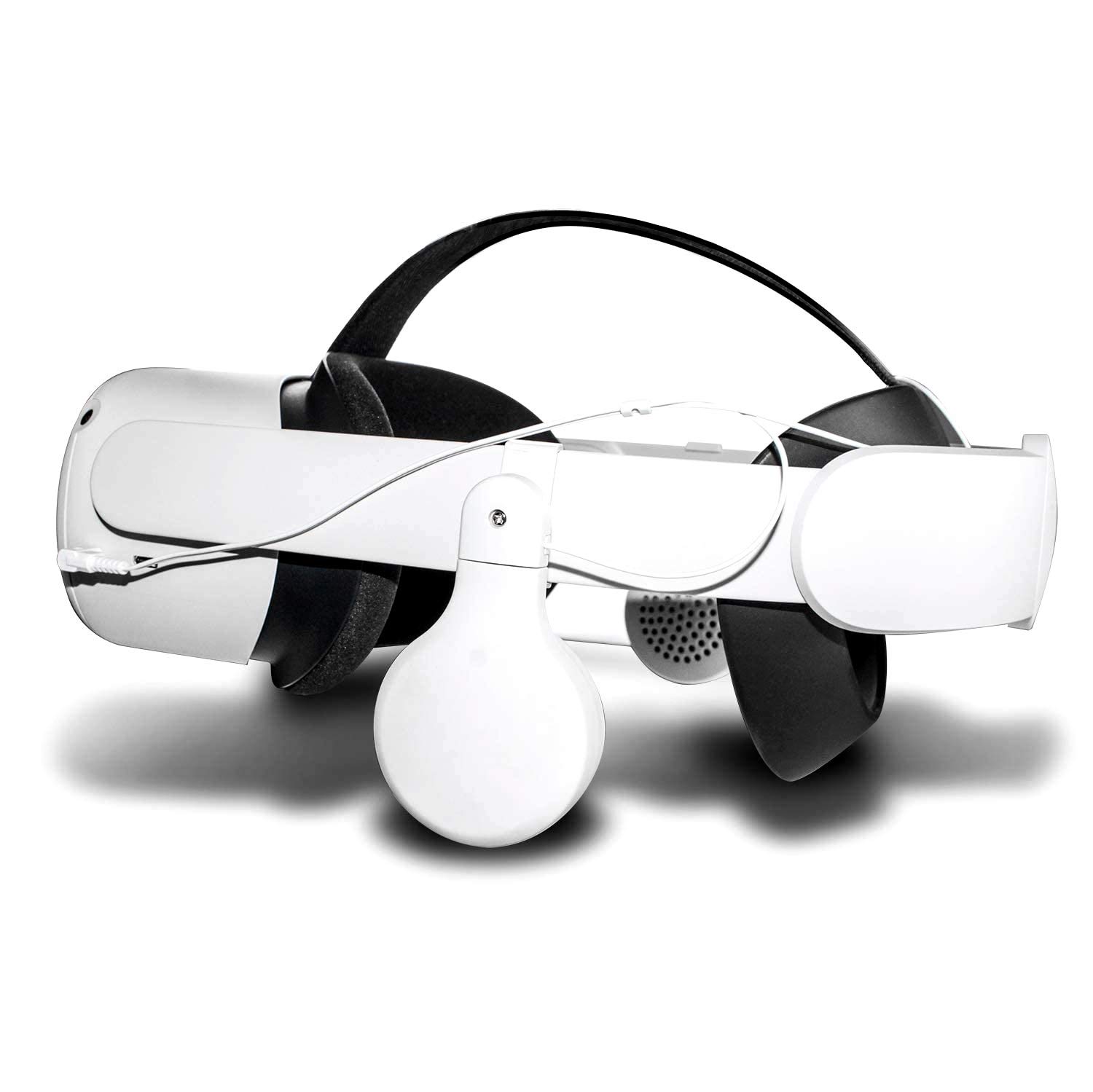 VR Gaming Headphone 360° Rotatable Up and Down Telescopic Adjustable Stereo Immersive Headphone Headband for Quest 2 VR Headset