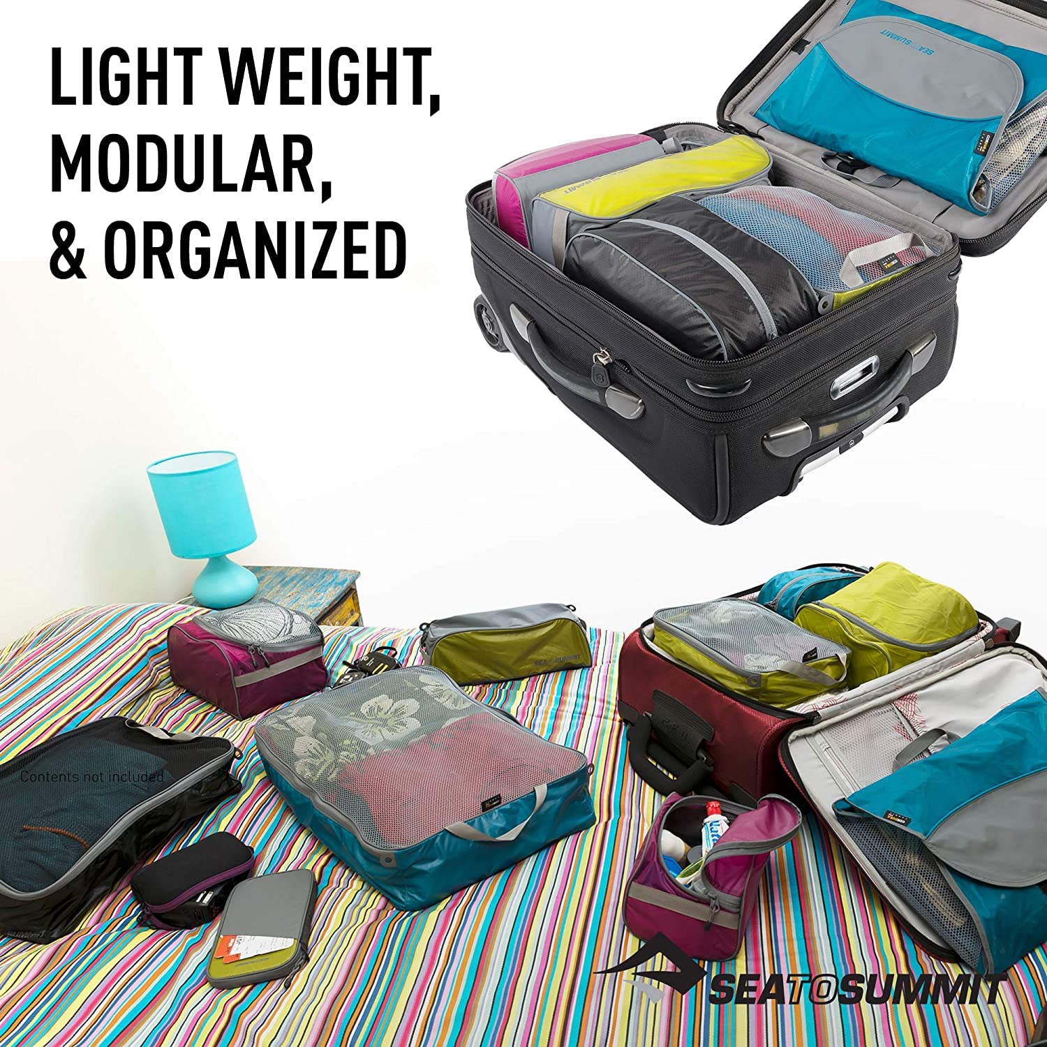 Sea to Summit Travelling Light Packing Cell Modular Travel Organizer, Medium, Black