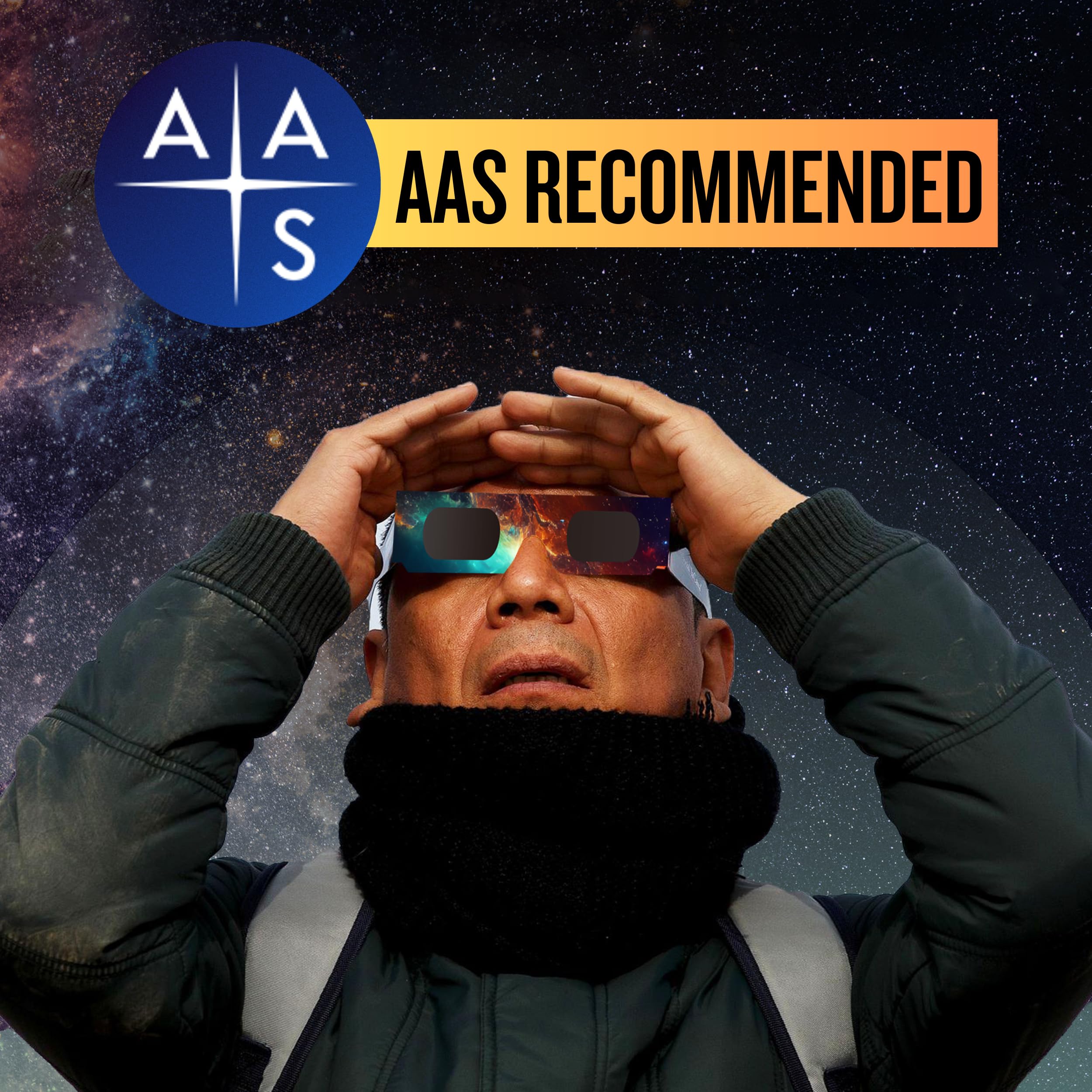 Solar Eclipse Glasses AAS Approved 2024 - [6 Pack] Trusted for Direct Solar Eclipse Viewing - ISO 12312-2 & CE Certified