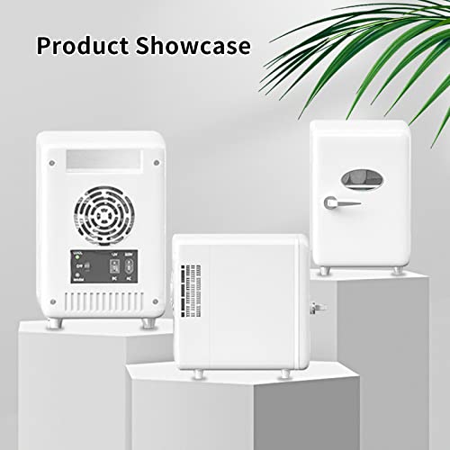 Saint Kang Skincare Fridge Hot&Cold, Portable Makeup Fridge, AC/DC Beauty Fridge for Bedroom, Office and Car(White) (4L)