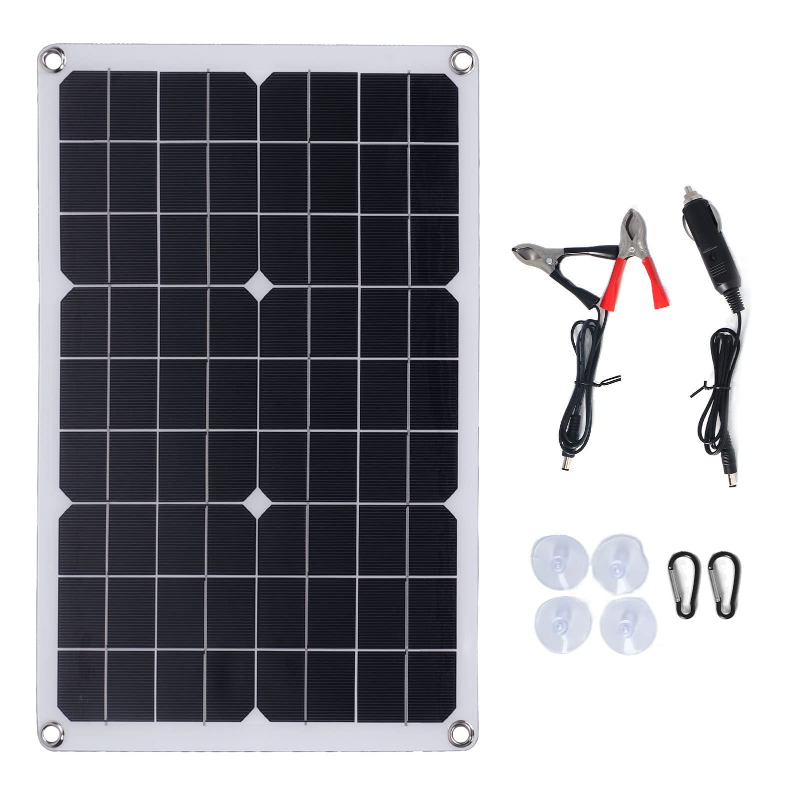Solar Battery Charger, Portable Solar Panel Flexible Waterproof Battery Charger Board 20W for Outdoor, Solar Panels