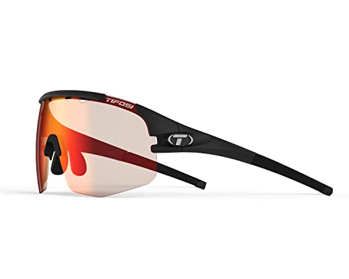 Tifosi Optics Sledge Lite Sunglasses (Matte Black, Clarion Red Fototec)