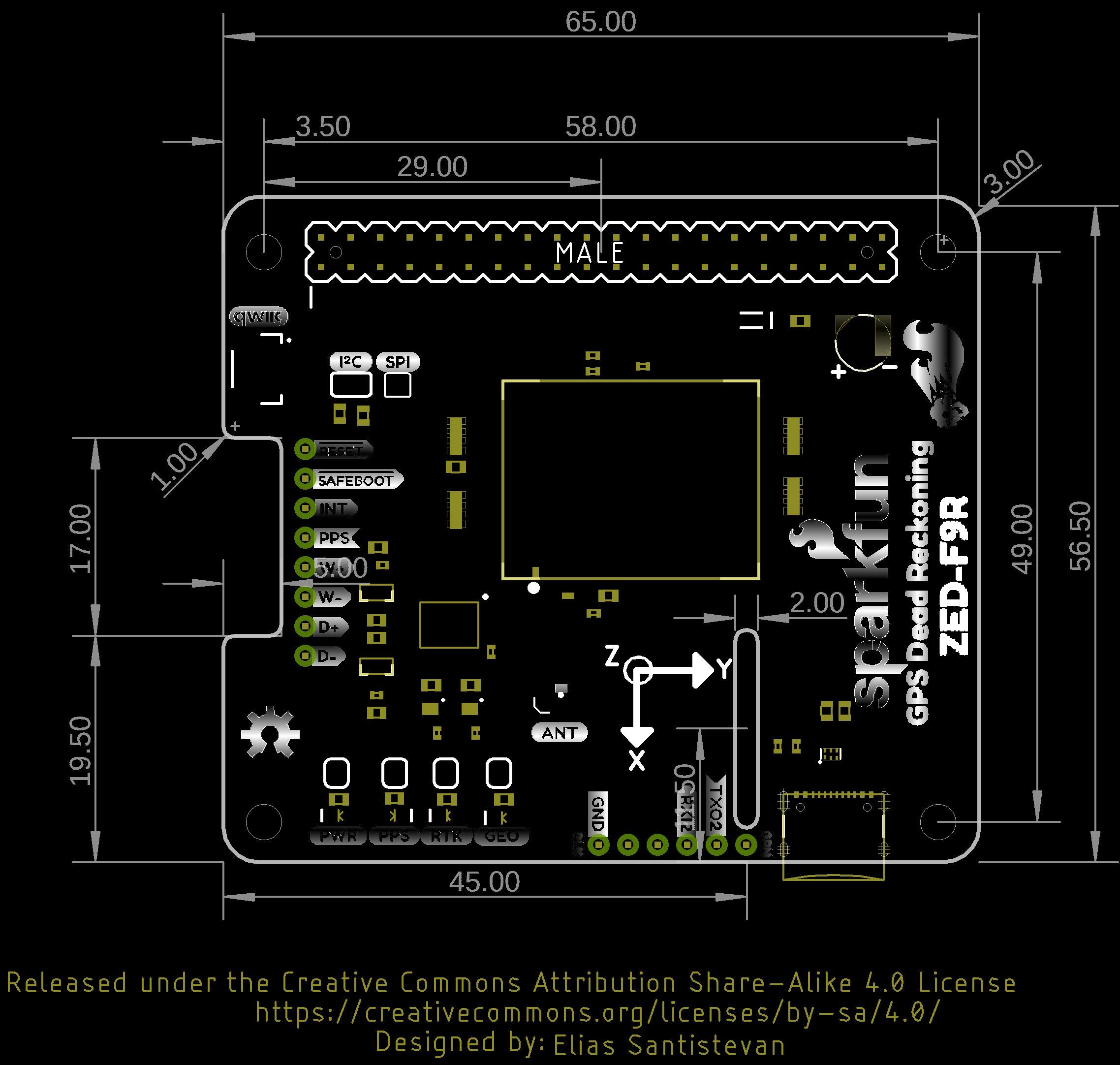 SparkFun GPS-RTK Dead Reckoning pHAT Compatible with Raspberry Pi-Concurrent Reception of GPS GLONASS Galileo BeiDou High Precision GPS - Receives L1C/A & L2C Bands Voltage:5V or 3.3V Logic:3.3V