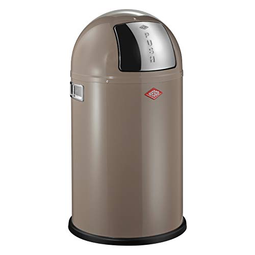 WESCO Rubbish bin, Stainless Steel, Warm Grey, 63 x 35 cm