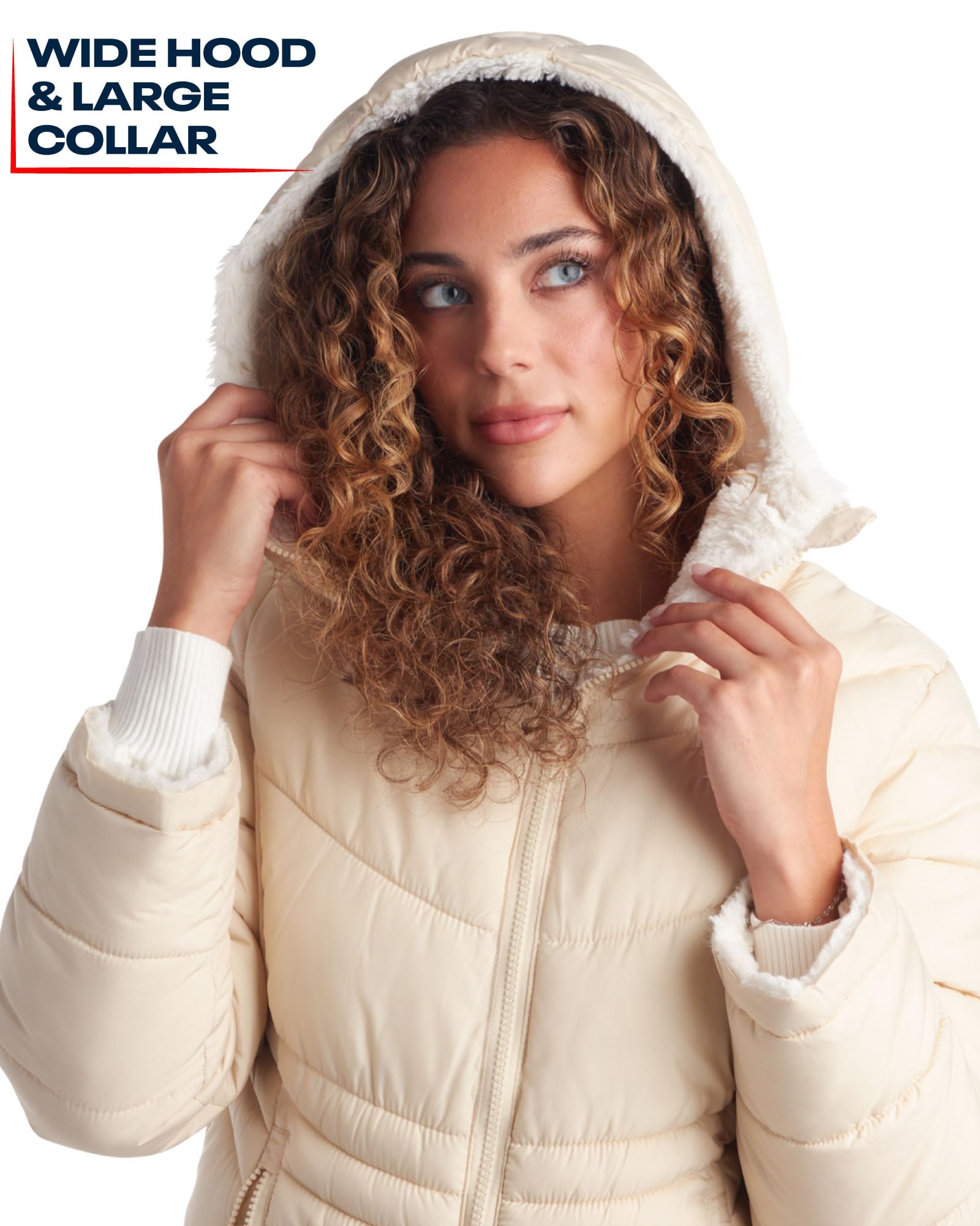Reebok Women's Winter Jacket - Reversible Quilted Puffer with Sherpa Fleece Lining – Parka Coat for Women (S-3X, Plus Size), Size 3X, Black