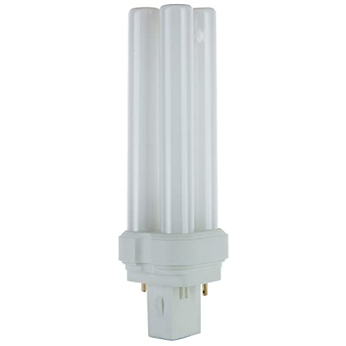 Sunlite FDL22 Fluorescent Quad Tube Plug-in Bulb, 22 Watt, 10,000 Hour Life Span, GX32D-2 Base, 1050 Lumens, for Fluorescent Ceiling Fixtures, 5000K Daylight, 1 Pack