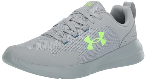 Under Armour Men's Essential, (405) Downpour Gray/White/After Burn, 9, US