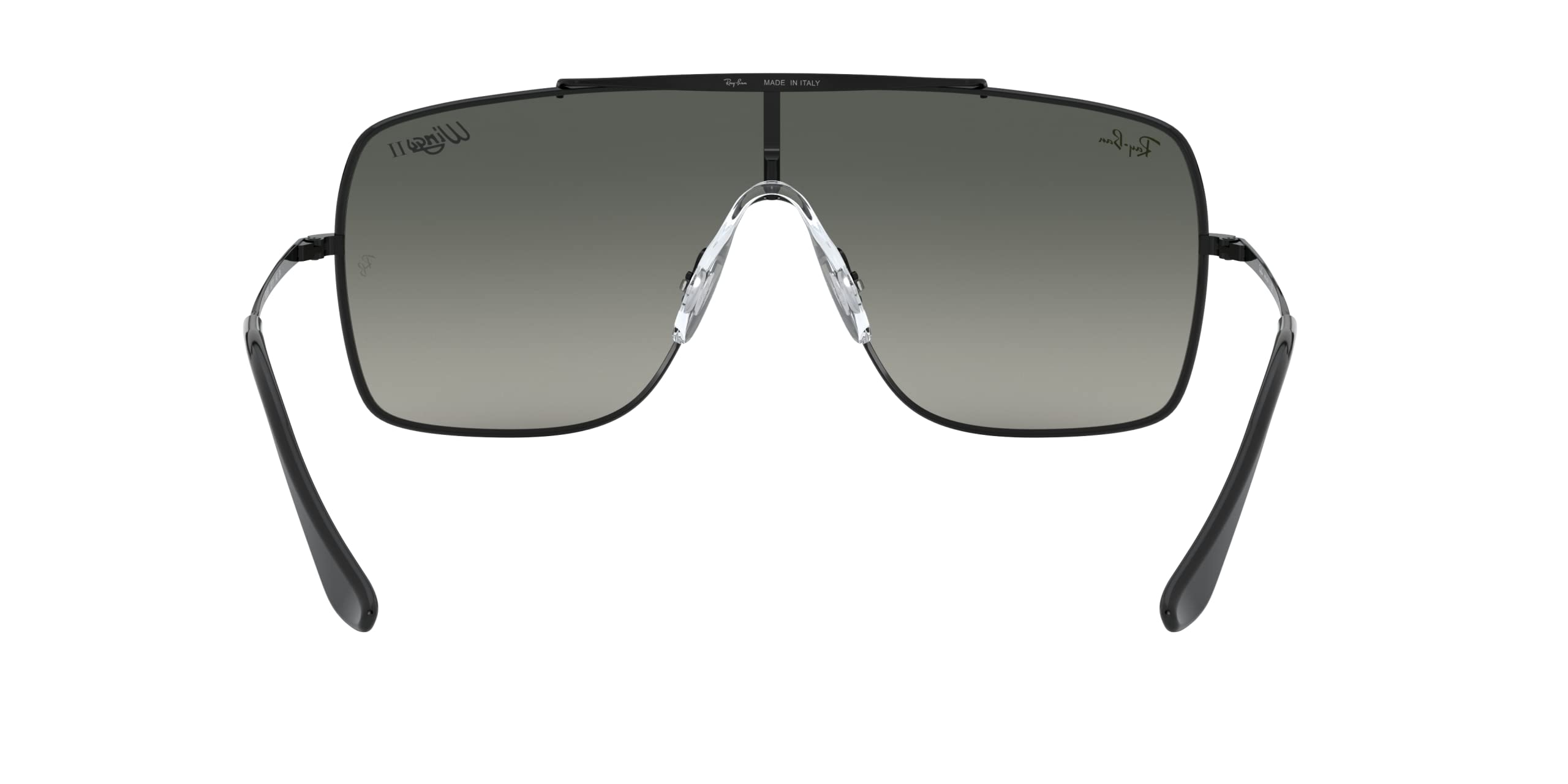 Ray-Ban RB3697 Wings II Square Sunglasses, Gunmetal/Brown Gradient Dark Brown, 35 mm