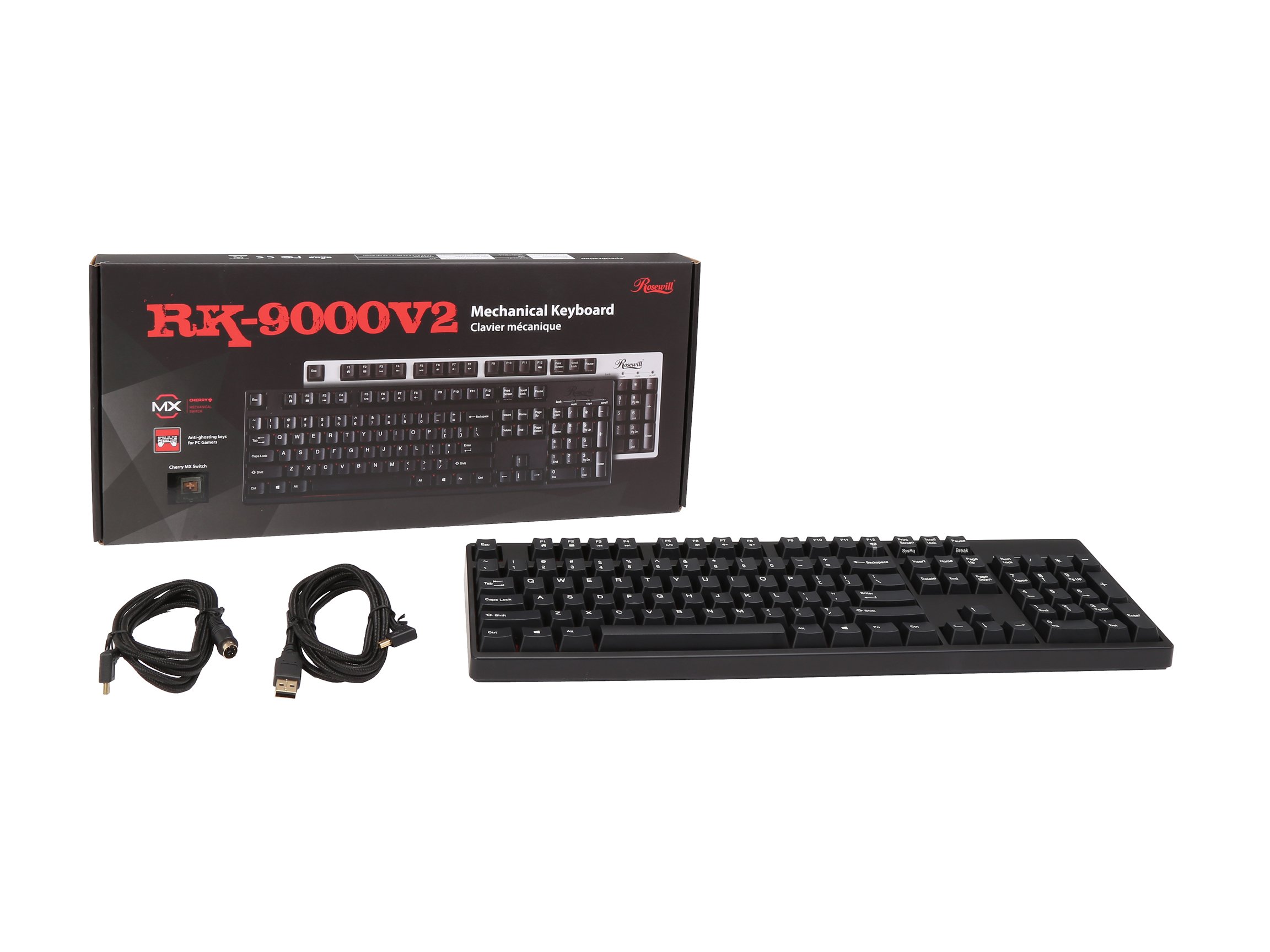 Rosewill Mechanical Gaming Keyboard with Cherry MX Brown Switches (RK-9000V2 BR)