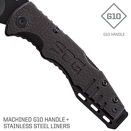 SOG Folding Knife Pocket Knife β Salute Mini Tactical Knife, Hunting Knife, Flipper Knife with 3.1 Inch Clip Point, EDC Knife Pocket Clip (FF1101-CP)