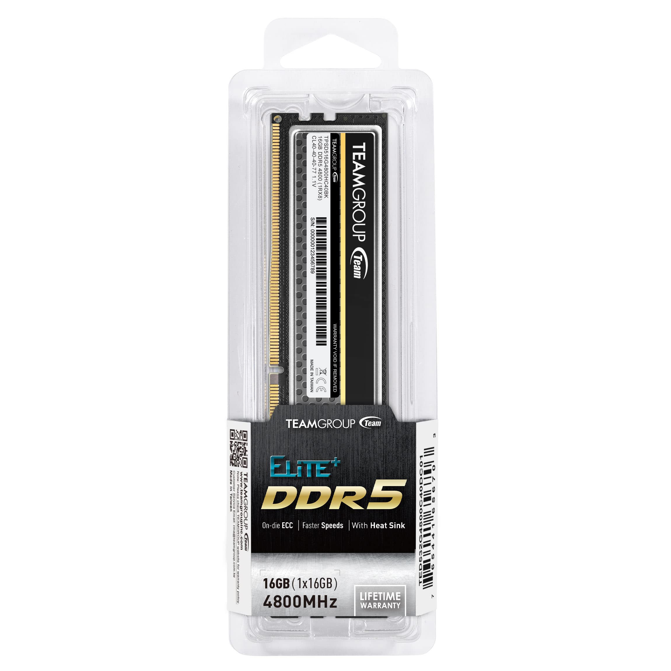 TEAMGROUP Elite Plus DDR4 64GB Kit (2 x 32GB) 3200MHz PC4-25600 CL22 Unbuffered Non-ECC 1.2V U-DIMM 288 Pin PC Computer Desktop Memory Module Ram Upgrade (Red) - TPRD464G3200HC22DC01