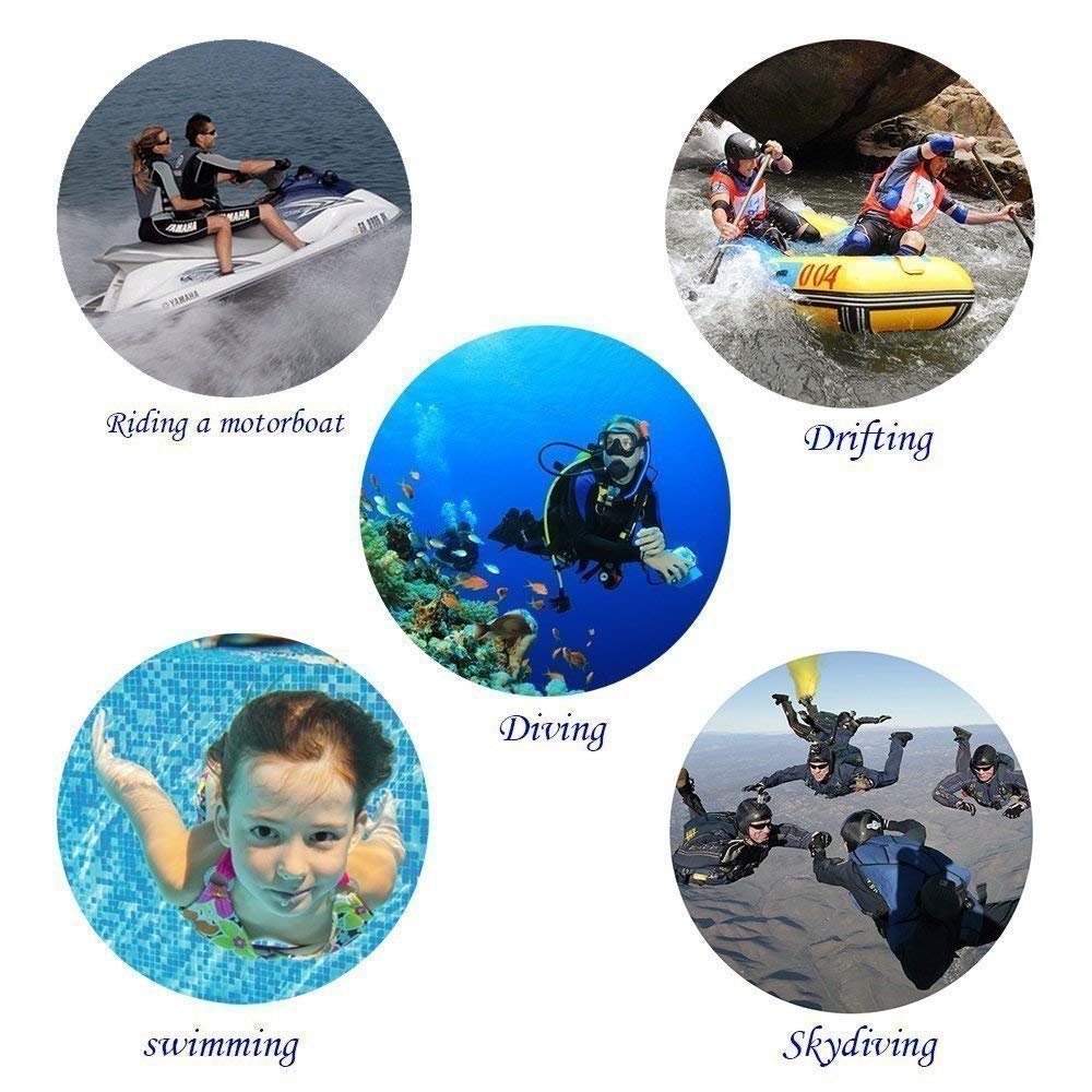 VVHOOY Waterproof Case Dive Housing Protective Underwater Dive Case Shell with 3 Pack Red Filter Compatible with AKASO EK7000/EKEN H9R/REMALI/FITFORT/DROGRACE WP350 Action Camera