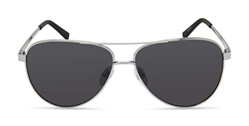 Timberland Men's TBA9267 Polarized Pilot Sunglasses, Shiny Gunmetal, 60mm