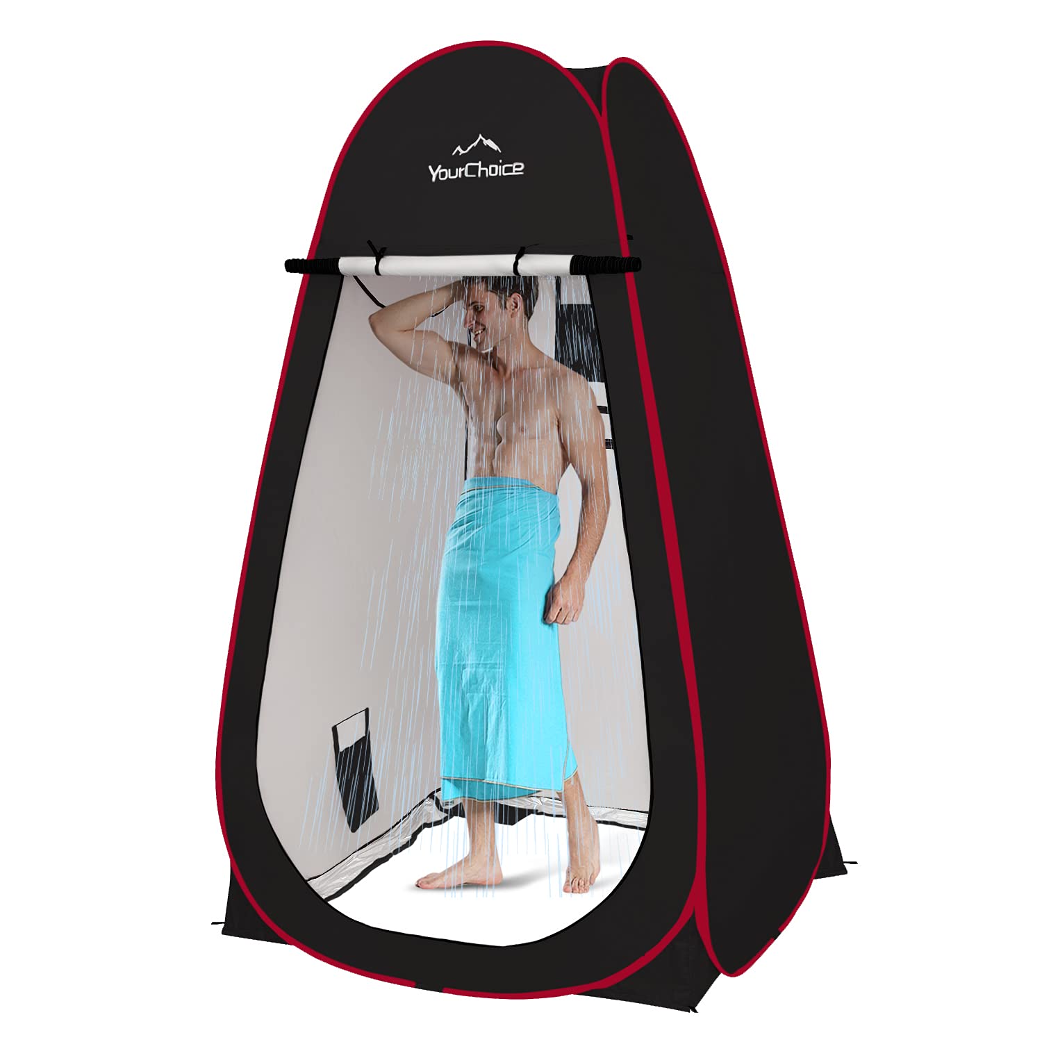 Your Choice Oversized 6.89FT Pop Up Privacy Tent - Camping Shower Changing Tent, Portable Bathroom Toilet Room - Color Green