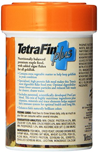 Tetra 77244 TetraFin PLUS Goldfish Flakes, 0.42-Ounce, 85 ml