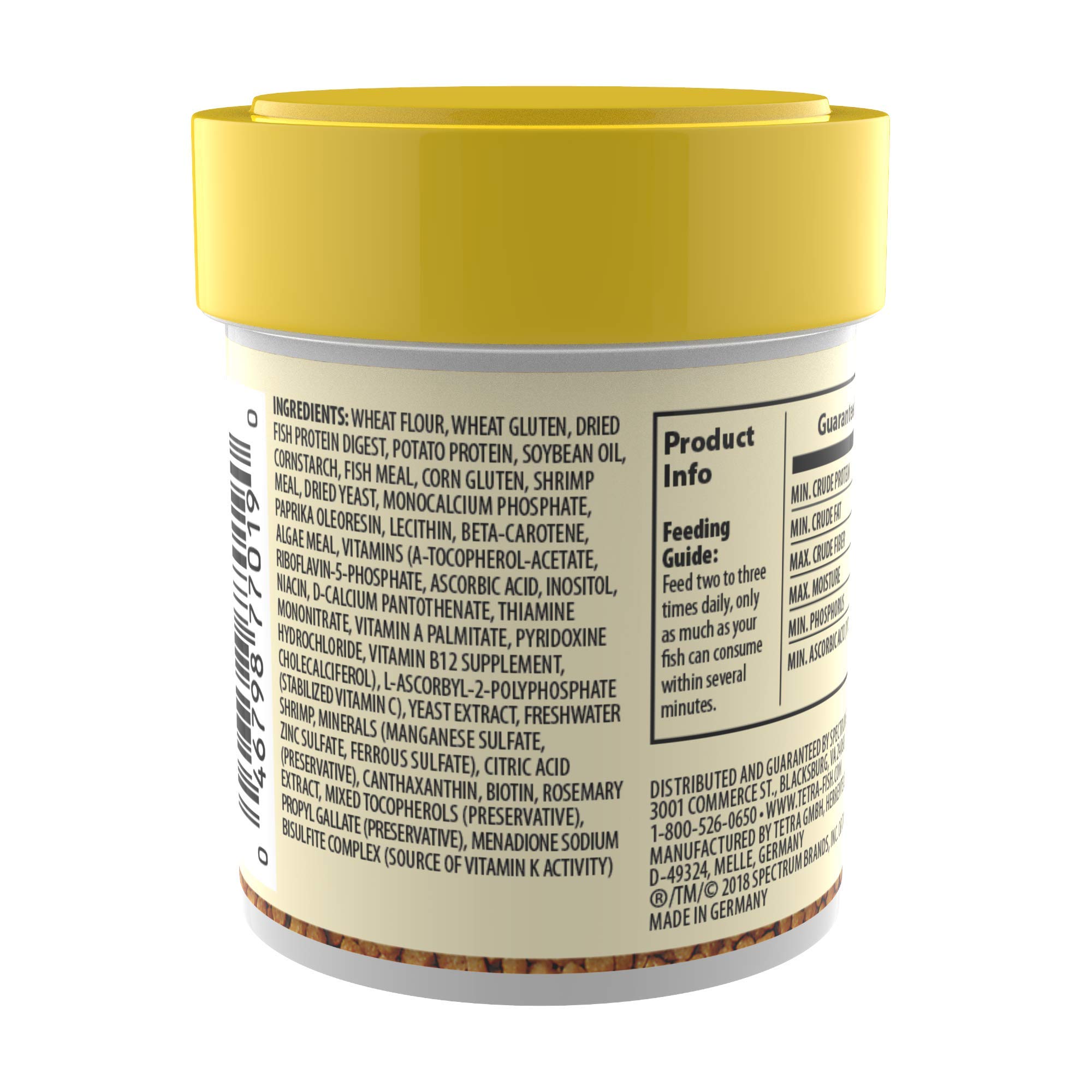 Tetra fish Aquatics Betta Small Pellets 1.02 Ounce, Complete Nutrition Plus Color Boost, Fish