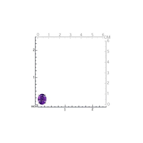 Silvershake 4.72ct. 10x8mm Genuine Oval Shape African Amethyst 925 Sterling Silver Stud Earrings