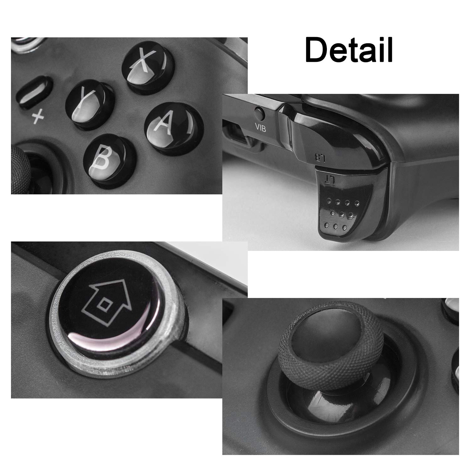 TechKen 2PACK Pro Controllers Compatible with Nintendo Switch Features Rumble Gyro Axis Function Capture